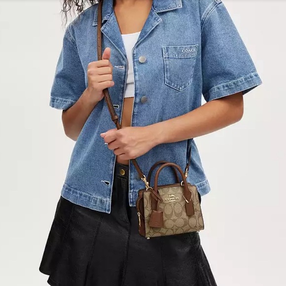 Coach | Bags | Coach Andrea Mini Carryall In Signature Canvas | Poshmark